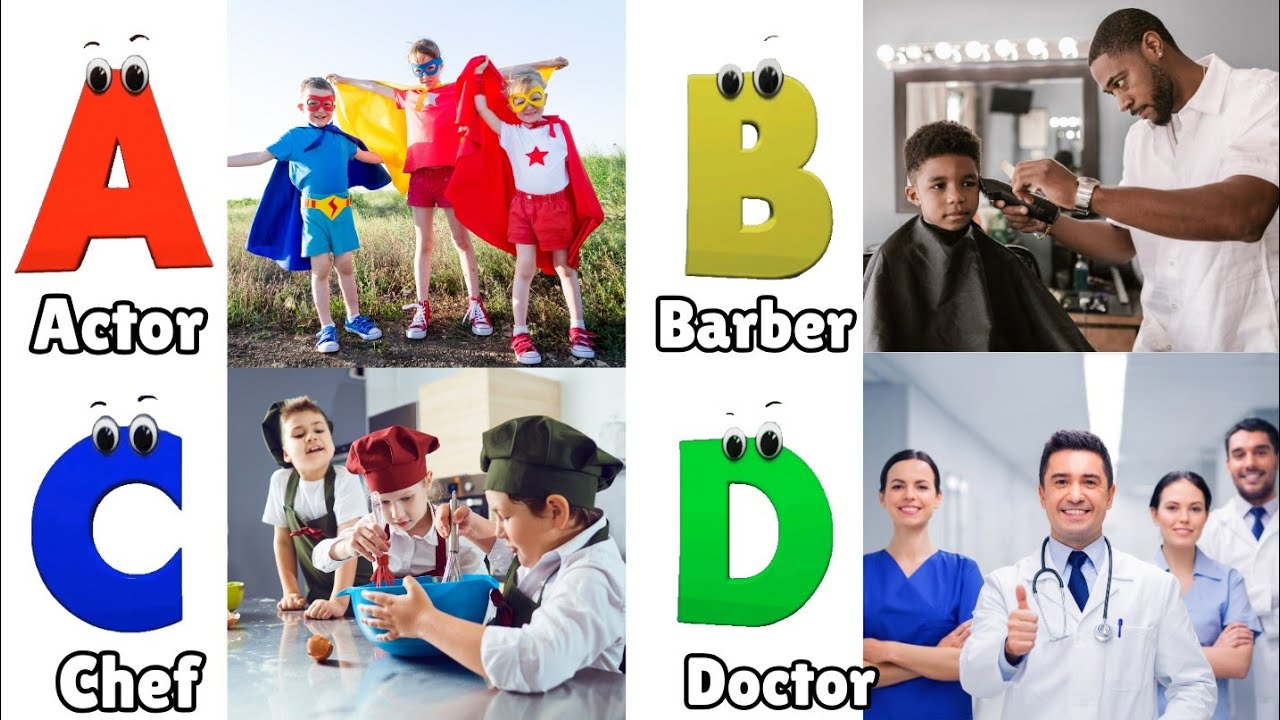 Occupation Alphabet Song for Kids | Phonics for Kids | Alphabet Letters ...