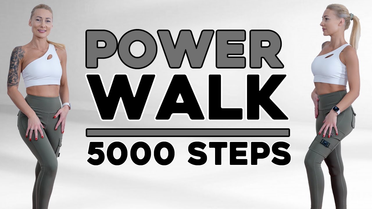 5000 Steps Walking At Home Workouts | 2 Mile Power Walk | Walk at Home ...