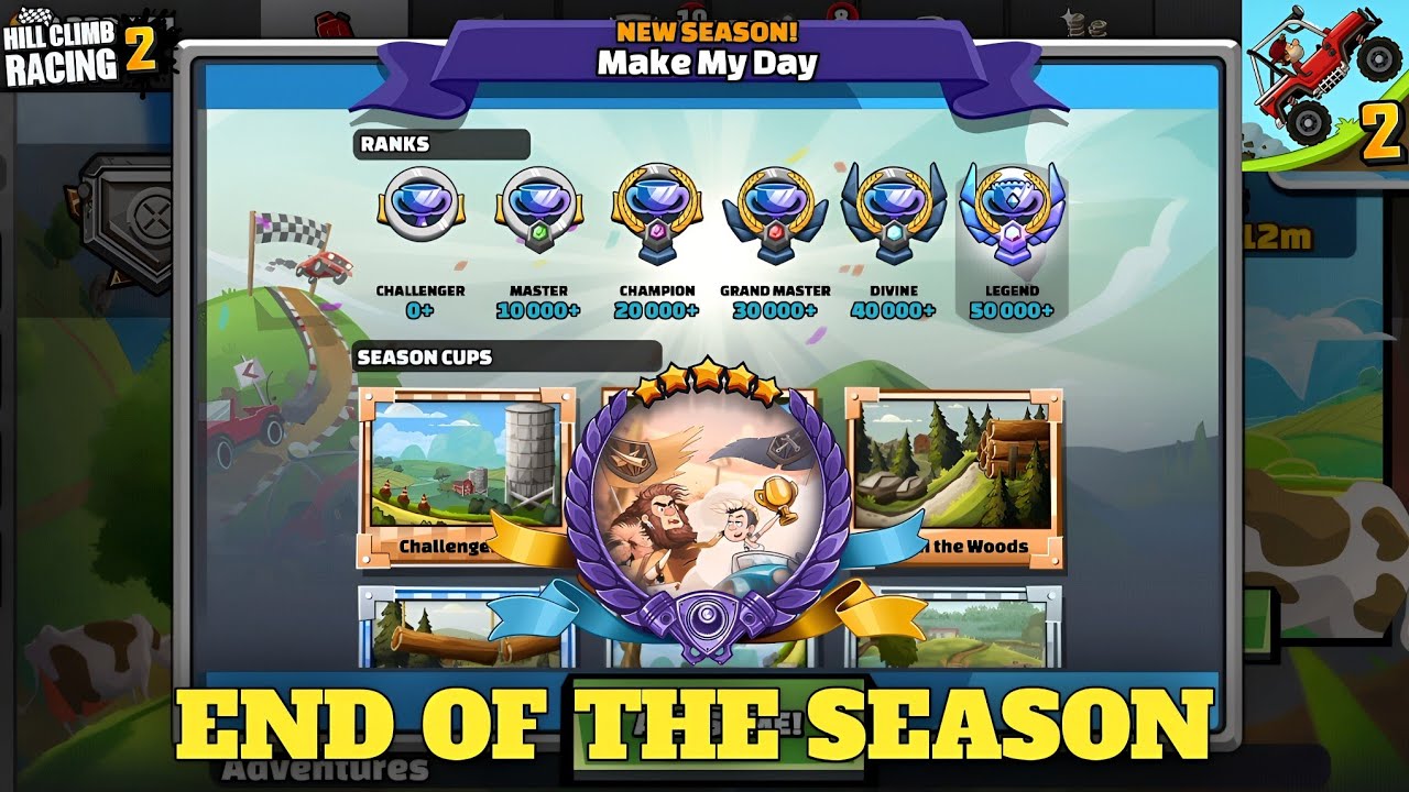 END OF THE SEASON 🥇 WITH JACKPOT COINS REWARDS | HCR2 | HILL CLIMB ...