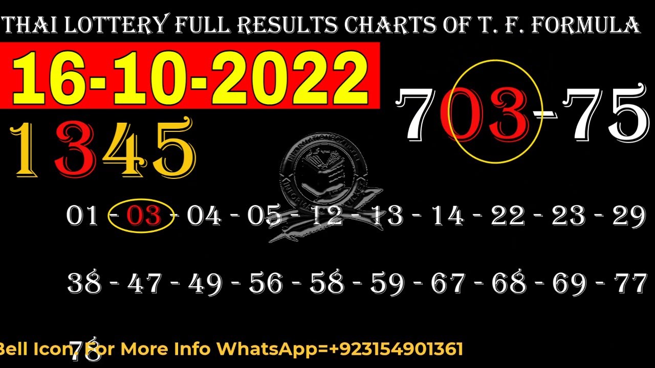 Thai lottery full results charts OF t. F. FORMULA 16-10-2022 - YouTube