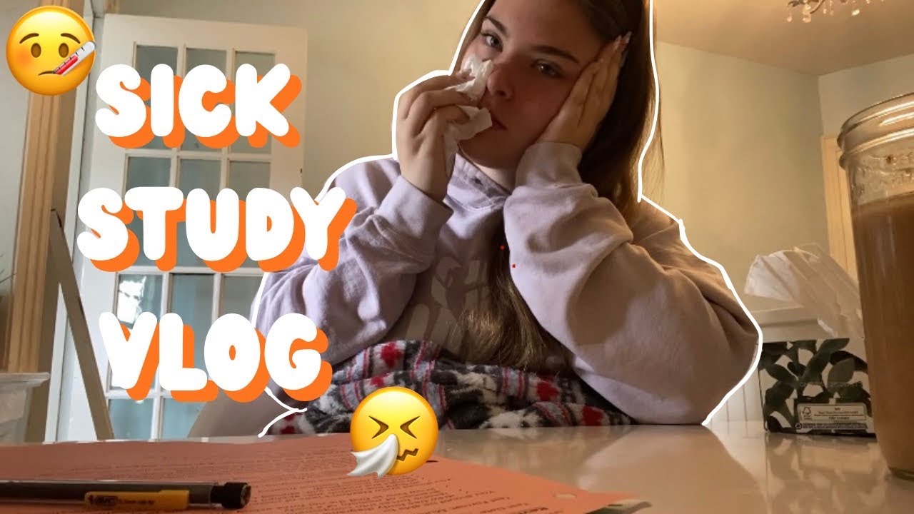 trying to stay locked in while sick | high school senior study vlog ...