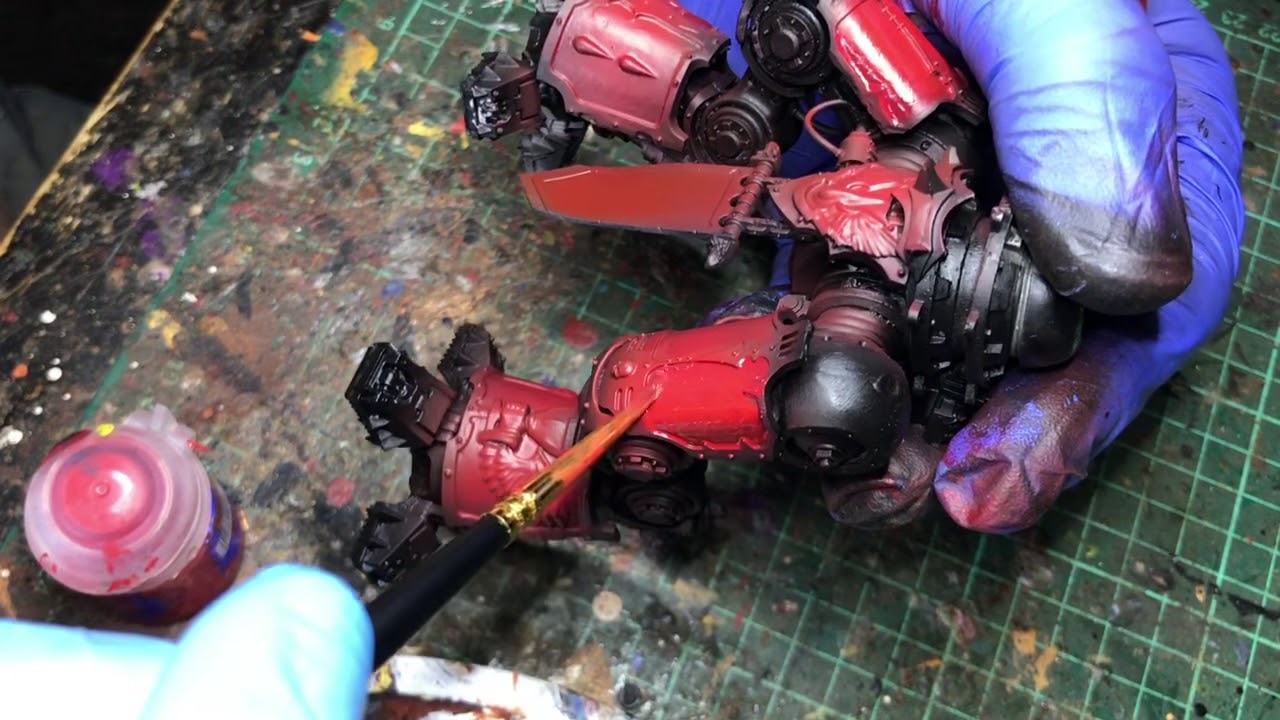 How to paint red armor - YouTube