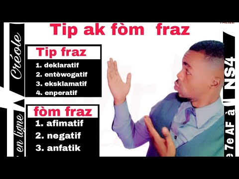 tip ak fòm fraz. (distenge tip fraz de fòm fraz. )#creole ...