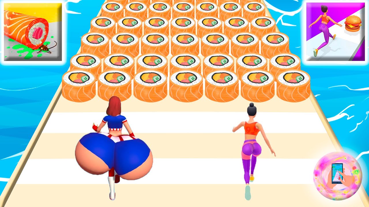 High Heels, Coffee Stack, Sushi Run, Perfect Slices, ASMR, Batteru Run, Count Masters Satisfying ...