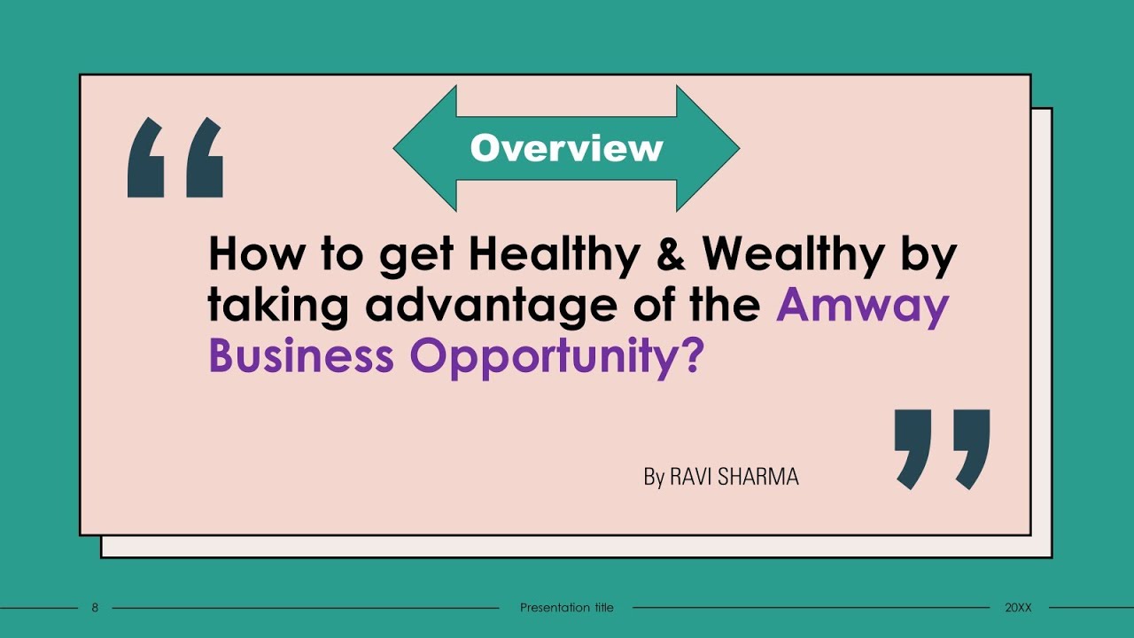 Overview (be Healthy and Wealthy with Amway Business Opportunity) - YouTube