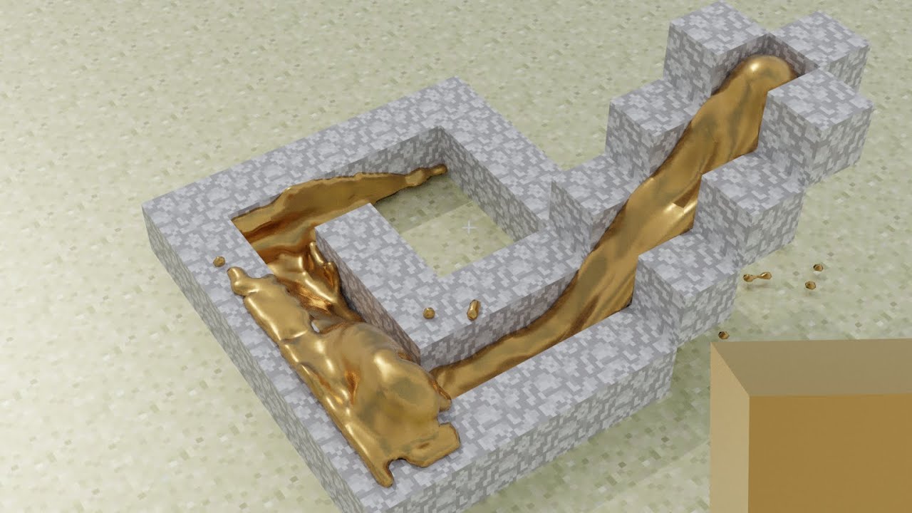 Realistic liquid GOLD in Minecraft. - YouTube