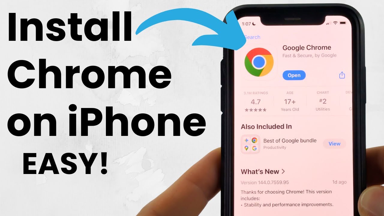 How to Install Chrome Browser App on iPhone - YouTube