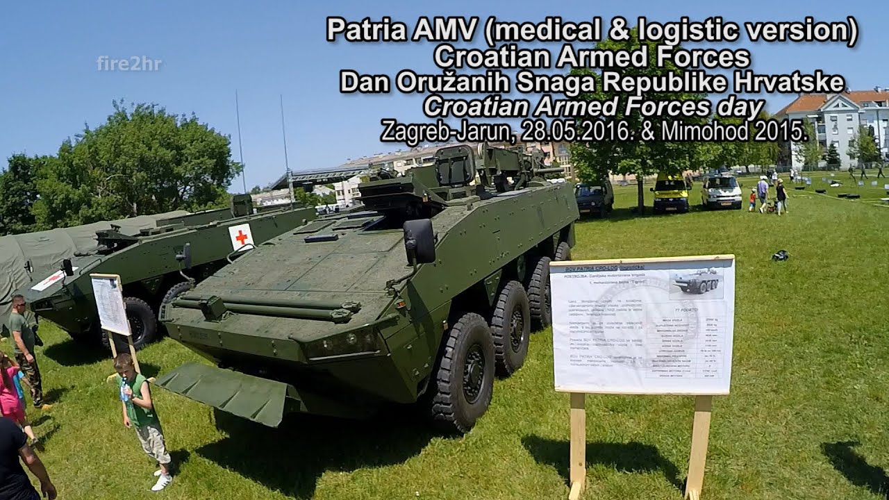 Patria AMV (medical & logistic version)(DanOSRH, Zagreb-Jarun 28.05. ...