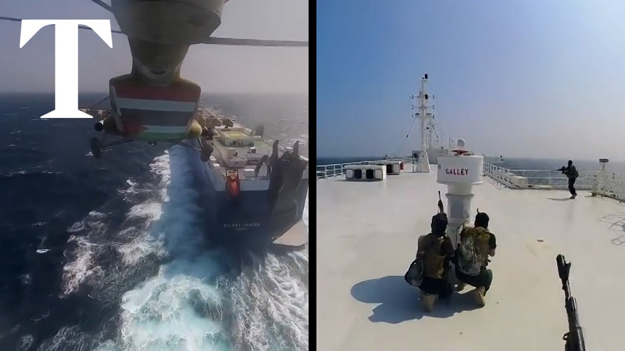 The moment Yemen rebels hijack ‘Israeli’ cargo ship - YouTube