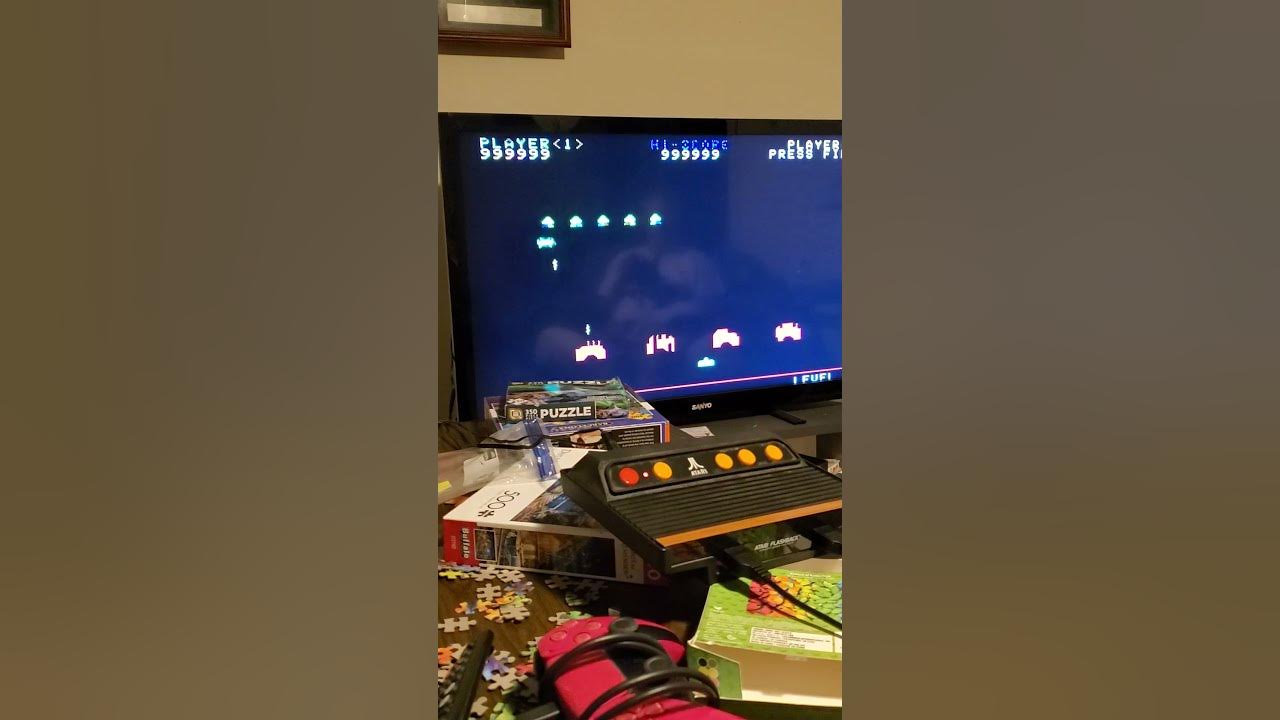 Atari Flashback Glitch. Scored maxed after first kill on Space Invaders - YouTube