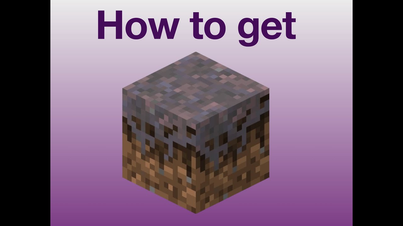 (How to get mycelium block ) in Minecraft - YouTube