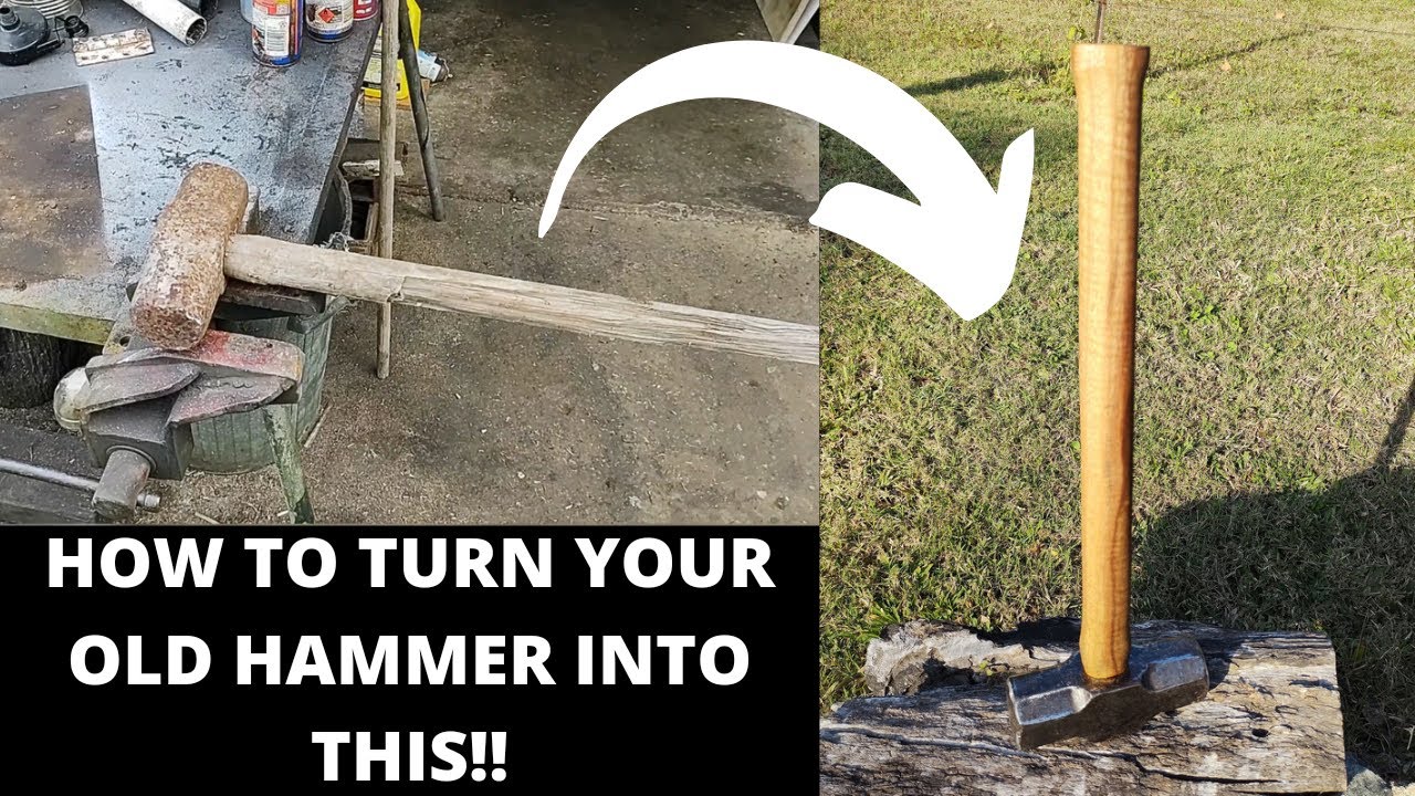 DIY Hammer Handle - FULL TUTORIAL - Plus Cleaning Old Hammer and ...