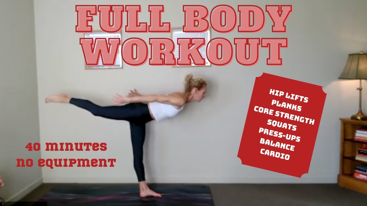 Full Body Workout 88. Glutes, Core, Upper Body, Balance and Cardio ...