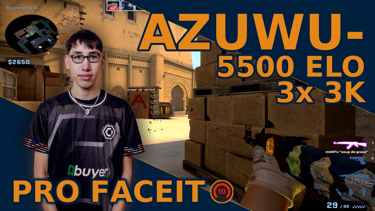 BRITISH AZUWU LOVES 5500 ELO FACEIT🔥 - CSGO POV Highlights - YouTube