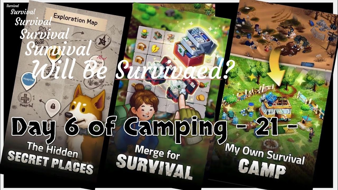 Suvival Camping Day 6-21 #puzzle_daddy - YouTube