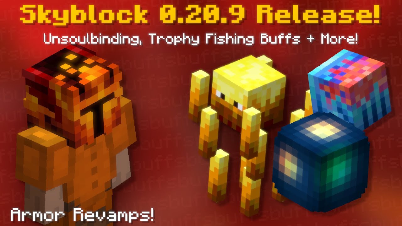 Huge Skyblock 0.20.9 Update! Unsoulbinding! Slayer / Trophy Fish ...