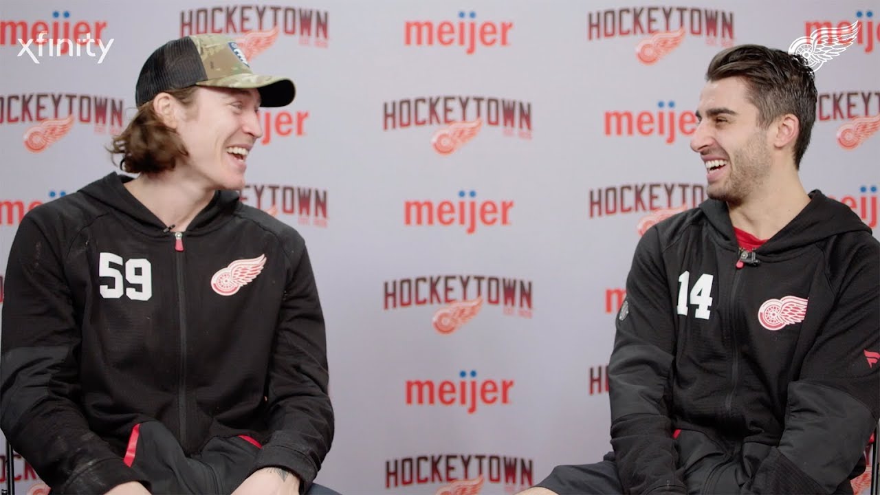 Detroit Red Wings XFINITY Fastest Interview | Tyler Bertuzzi & Robby ...