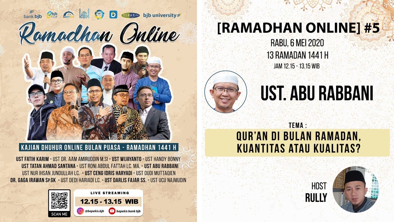 [Ramadhan Online] #5 Qur'an di Bulan Ramadhan, Kuantitas atau Kualitas ...