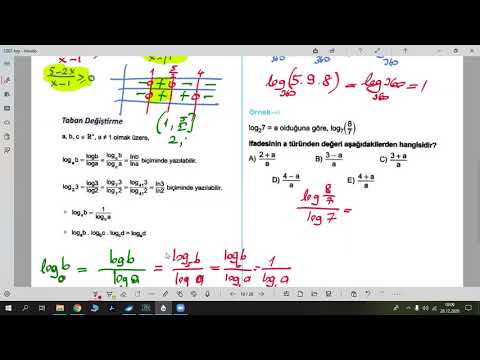LOGARİTMA İÇEREN BASİT EŞİTSİZLİKLER