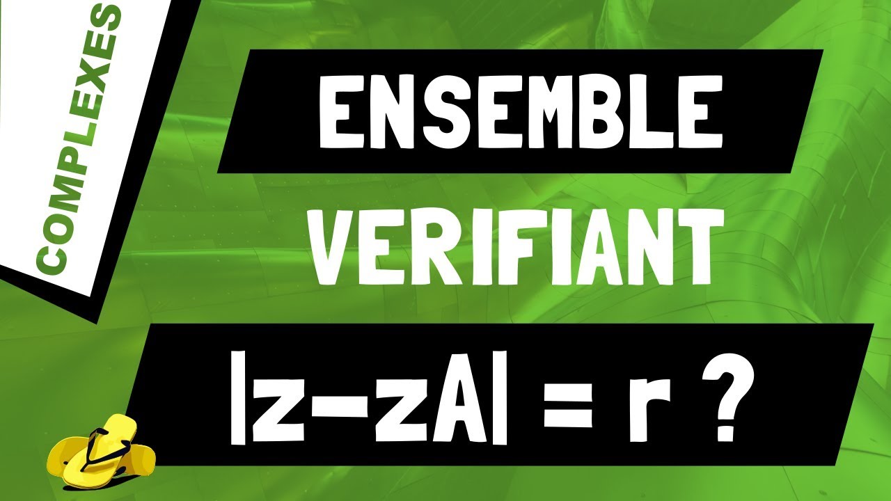 Comment trouver l'ensemble des nombres complexes z vérifiant |z-zA| = r ...