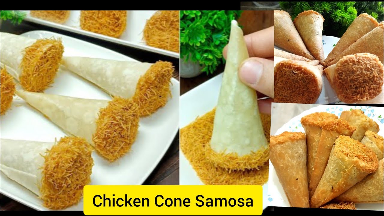 Chicken Cone Samosa Recipe | Bazar Jaisa Cone Samosa | Tea Time Snacks ...
