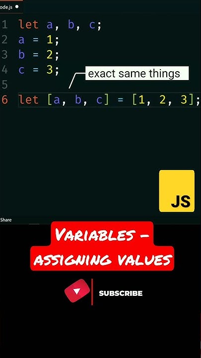 Variables (Assigning Values) - JavaScript Tutorial #Shorts #Romeo - YouTube