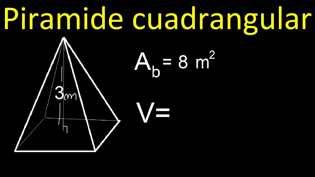 Volumen de un Piramide cuadrangular , formula - YouTube