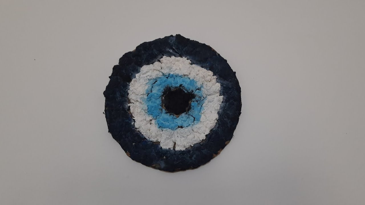 DIY paper mash Evil eye - YouTube