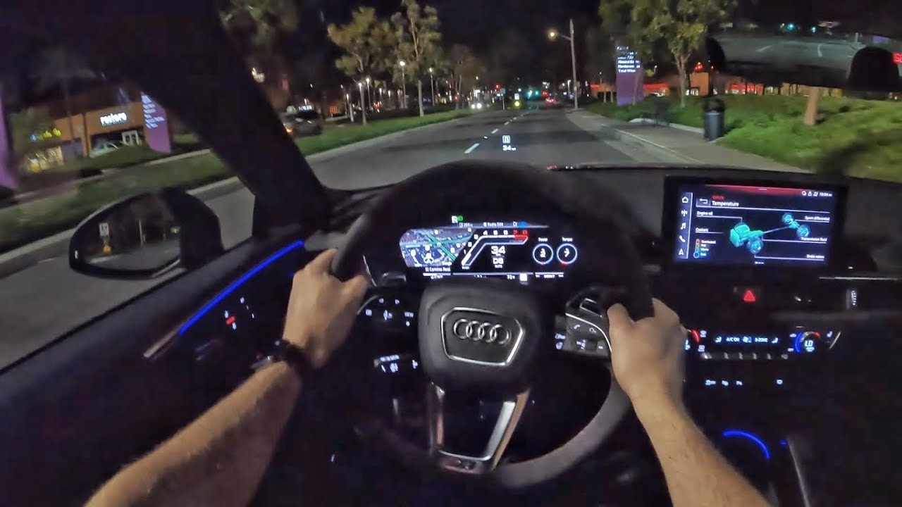 2023 Audi RS5 Competition Night Drive (3D Audio)(ASMR) - YouTube