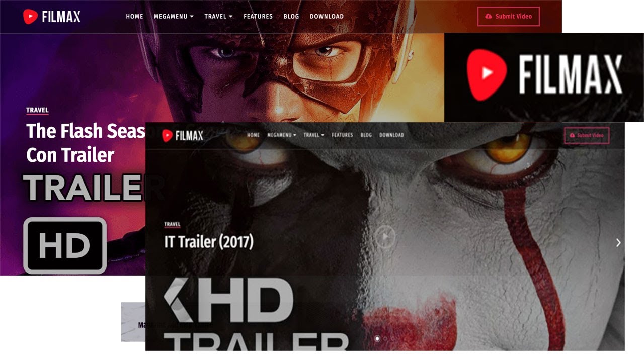 Filmax Responsive Professional Movie Blogger Template / Movie Blogger ...