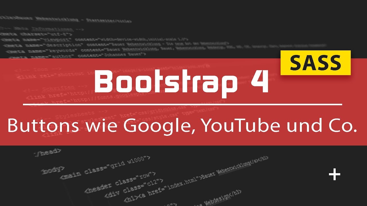 Bootstrap 4 Tutorial #11 - Moderne Buttons im Google-Design - YouTube