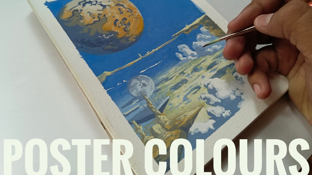 LANDSCAPE PAINTING | STUDIO GHIBLI | DOMS POSTER COLOUR | ARTS OF ANUJ ...