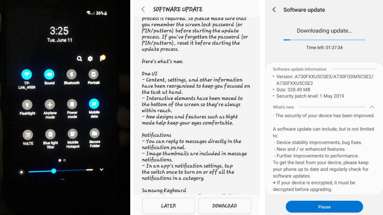 Samsung phone got the new FOTA update | Android pie for a8 star and ...