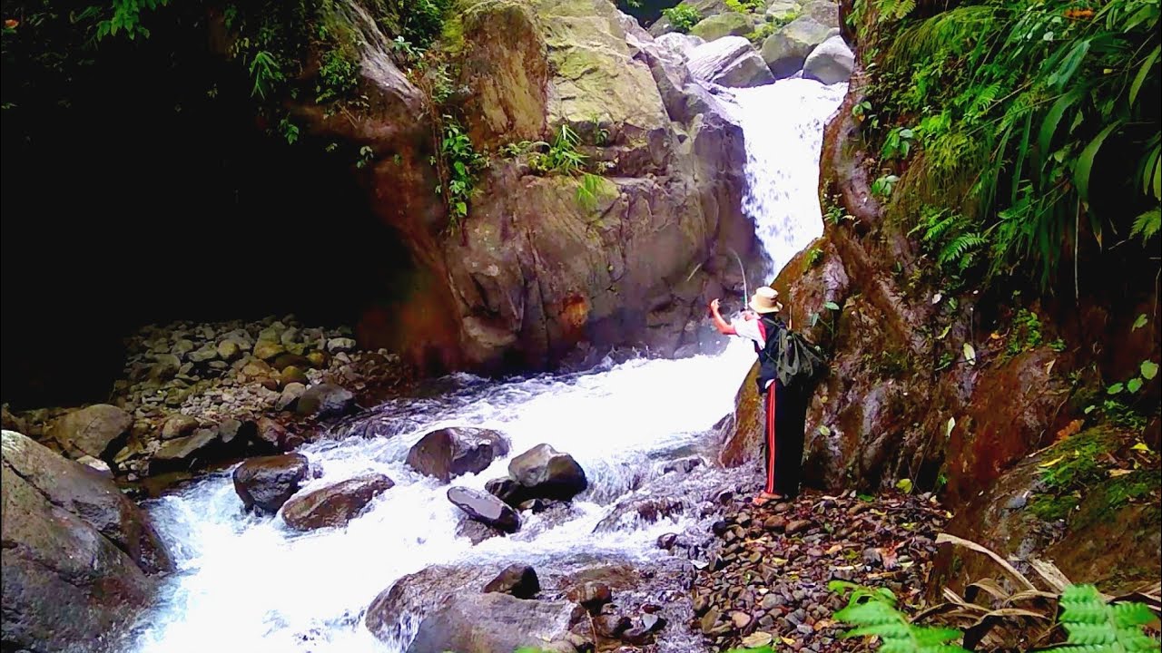 uji nyali ⁉️ mancing di curug sungai dalam hutan - YouTube