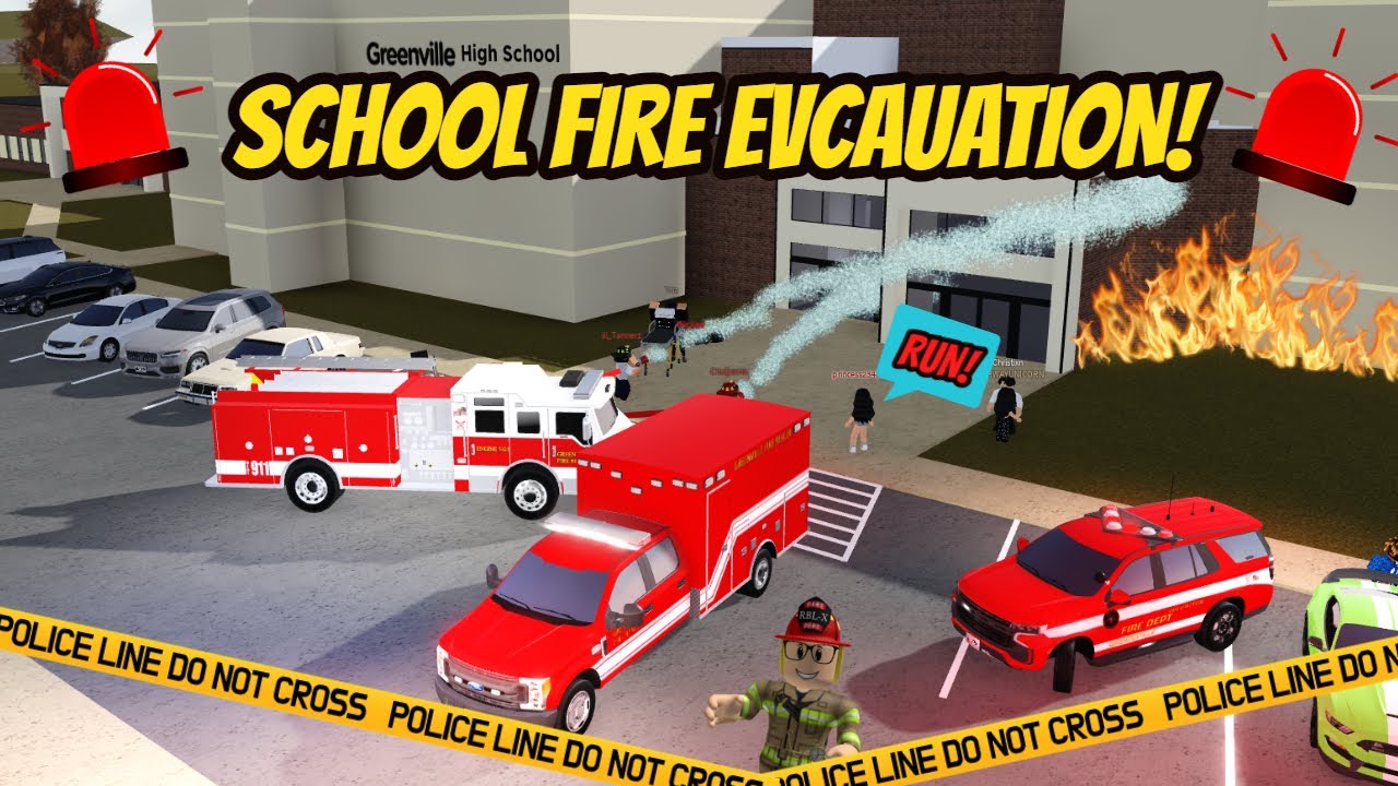 Greenville, Wisc Roblox l School Fire Drill Evacuation Update Roleplay ...