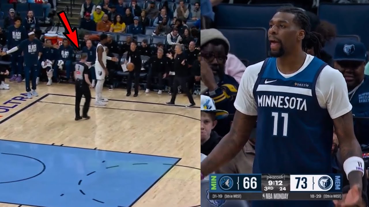 Naz Reid is DEFINITELY getting fined for yelling this at the ref 💀 ...