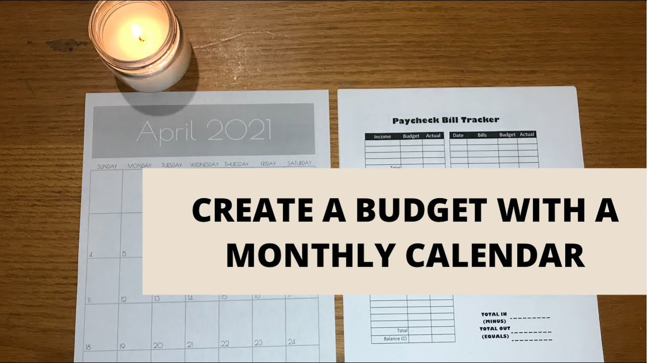 APRIL BUDGET CALENDAR - HOW TO - YouTube
