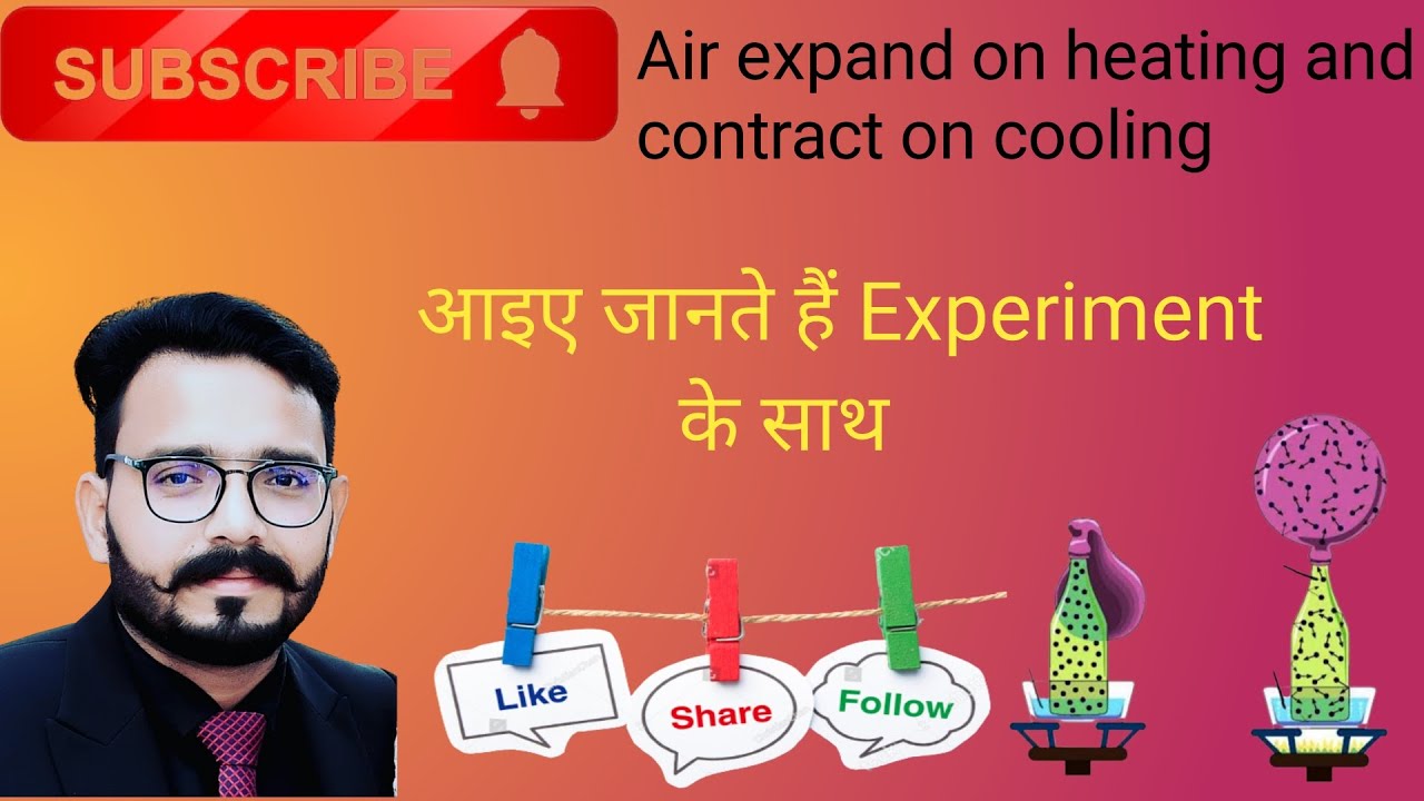 Air Expand on heating & contract on cooling | Science experiment on air ...
