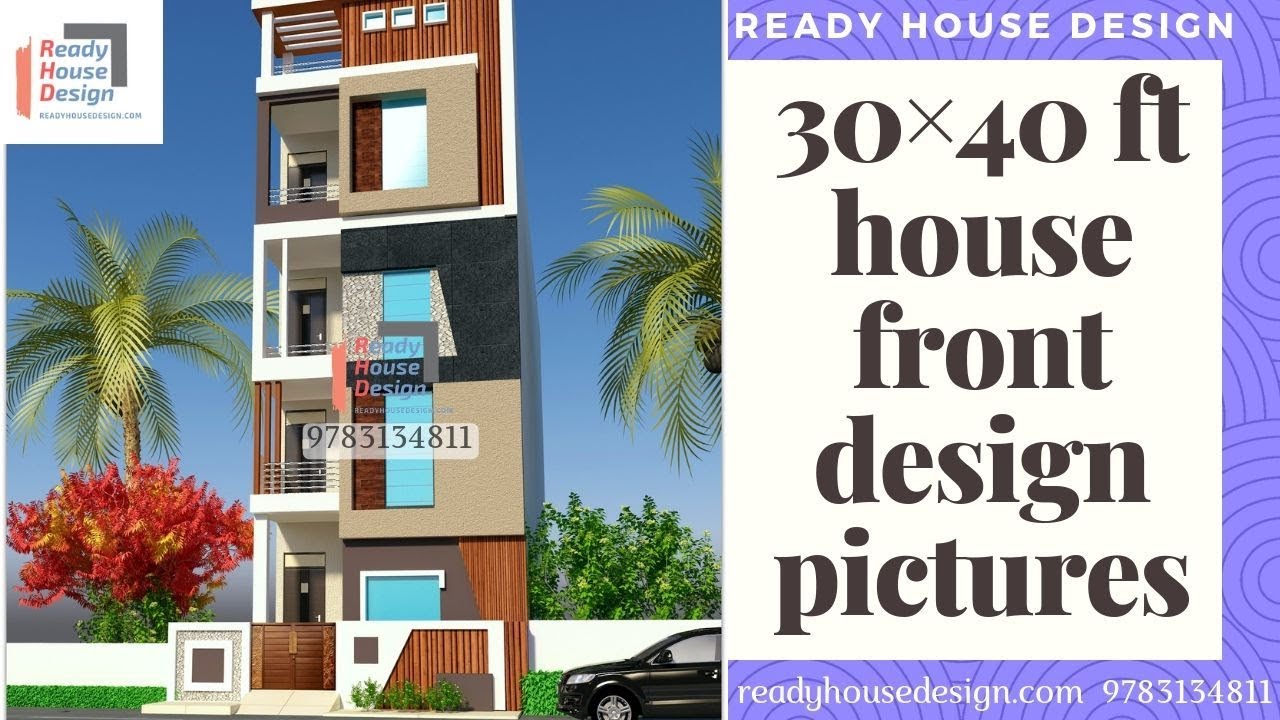 30×40 ft house front design pictures multy story plan elevation - YouTube