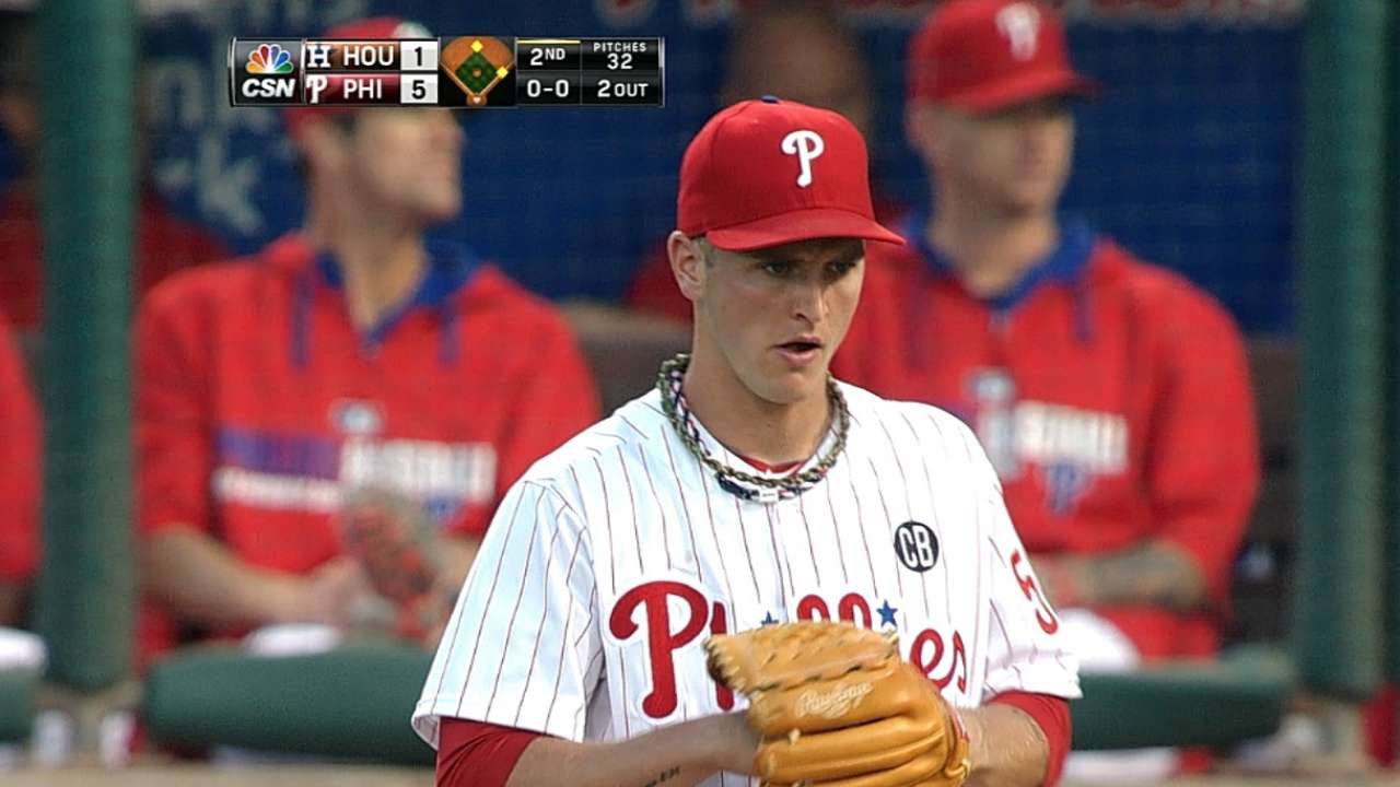 HOU@PHI: Buchanan fans five; collects first hit, RBI - YouTube
