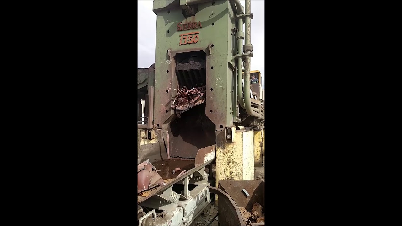 Sierra International 750T Metal Shear Logger Baler - YouTube