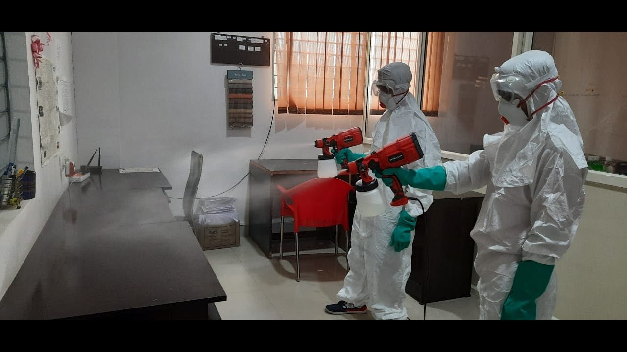 Clean Fanatic Office disinfection services in Bangalore using Spray ...