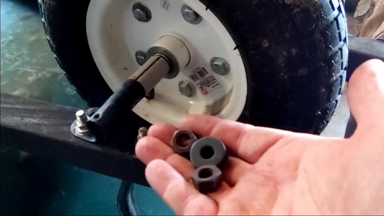 Redneck Repair: Making a cheapskate wheelbarrow wheel work better - YouTube