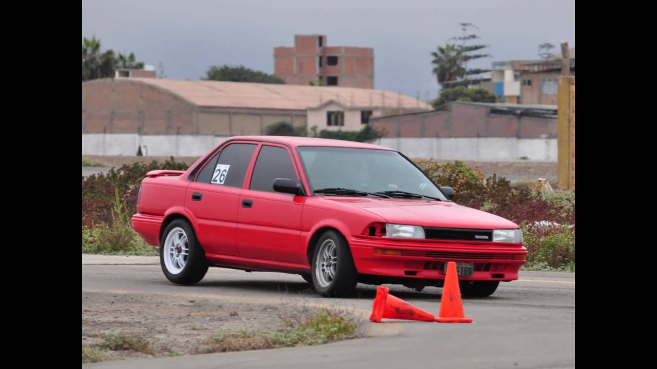 AE92 Corolla Sedan 4AG 20v: Autocross 26-Sep-2010 - YouTube