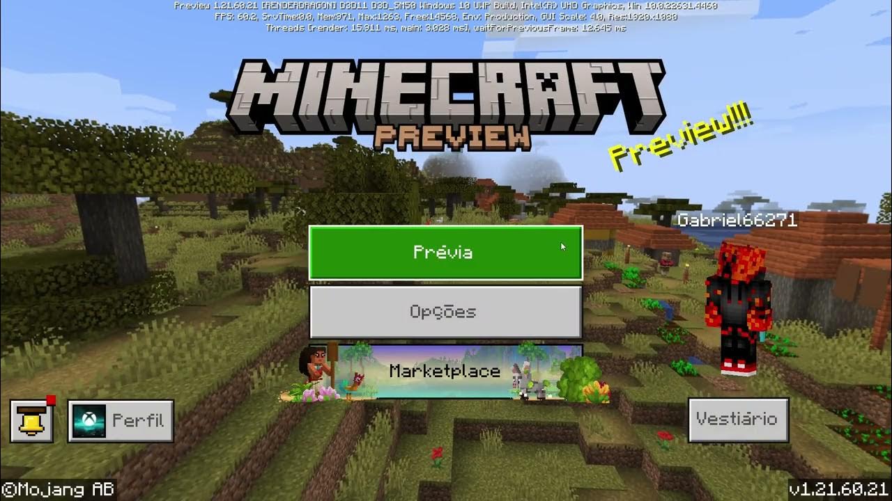 Testando o Minecraft: Bedrock Edition Preview - YouTube