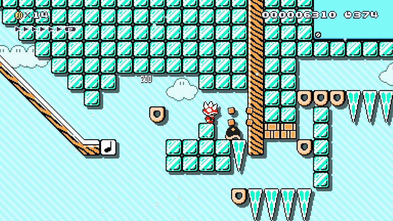Mario Maker 2 Icicle fall 3 - YouTube