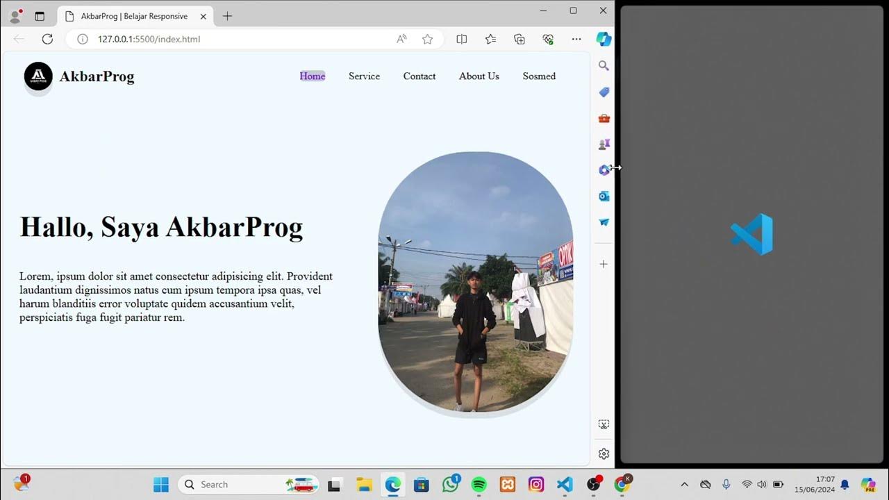 AkbarProg | Cara membuat website responsive | HTML CSS JAVA SCRIPT - YouTube