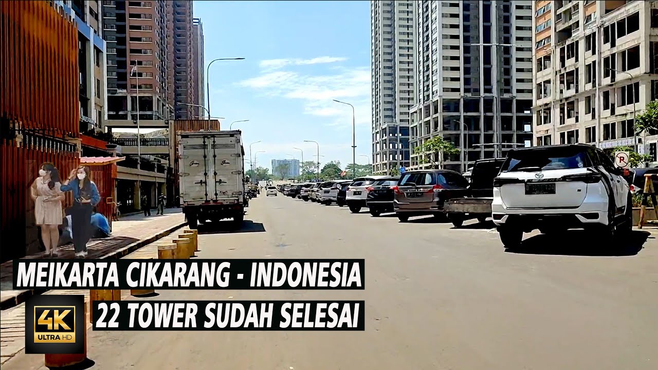 4k 🇮🇩 - kondisi distrik 1 MEIKARTA cikarang Desember 2022 - driving ...