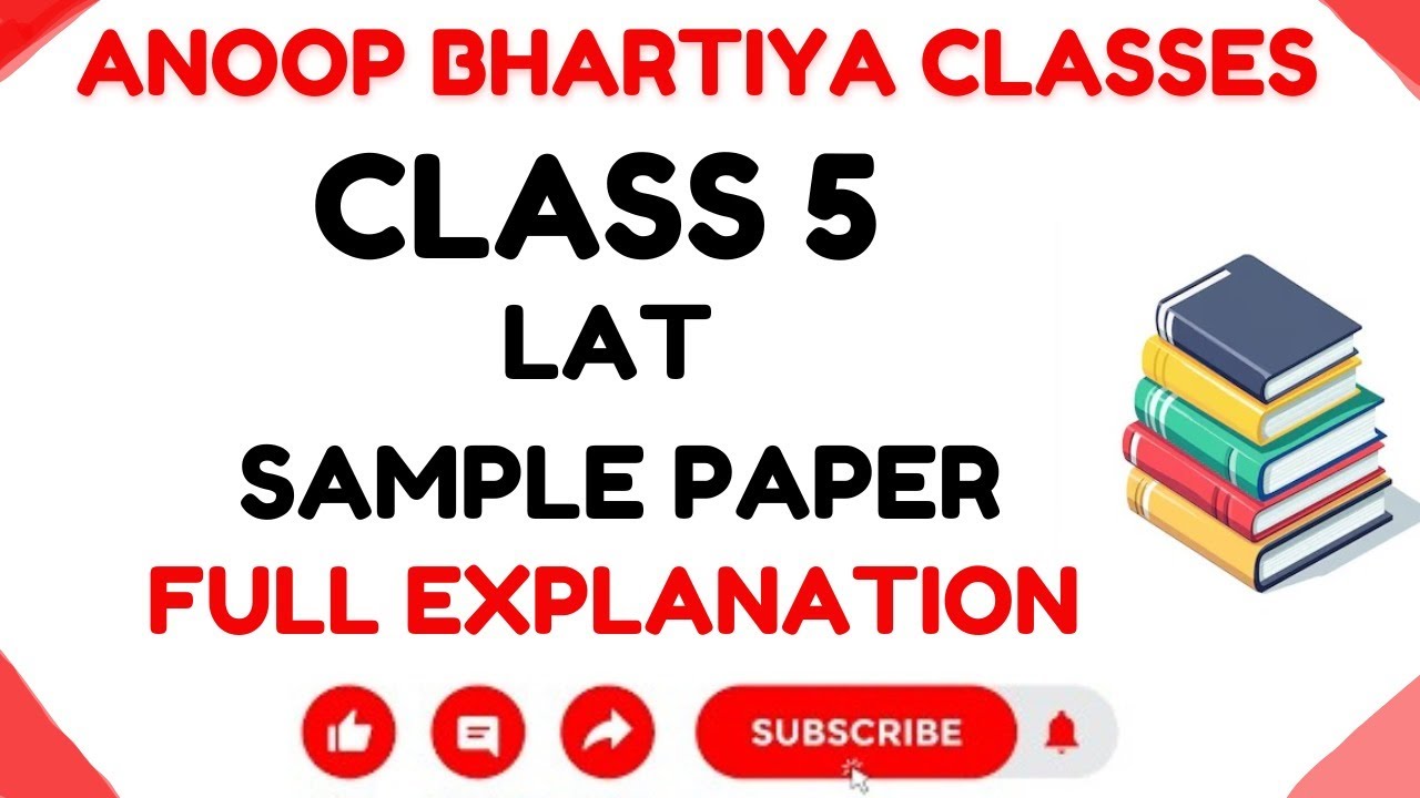 Class 5 LAT Sample Paper II Practice paper For Lat Exam Class 5 # ...