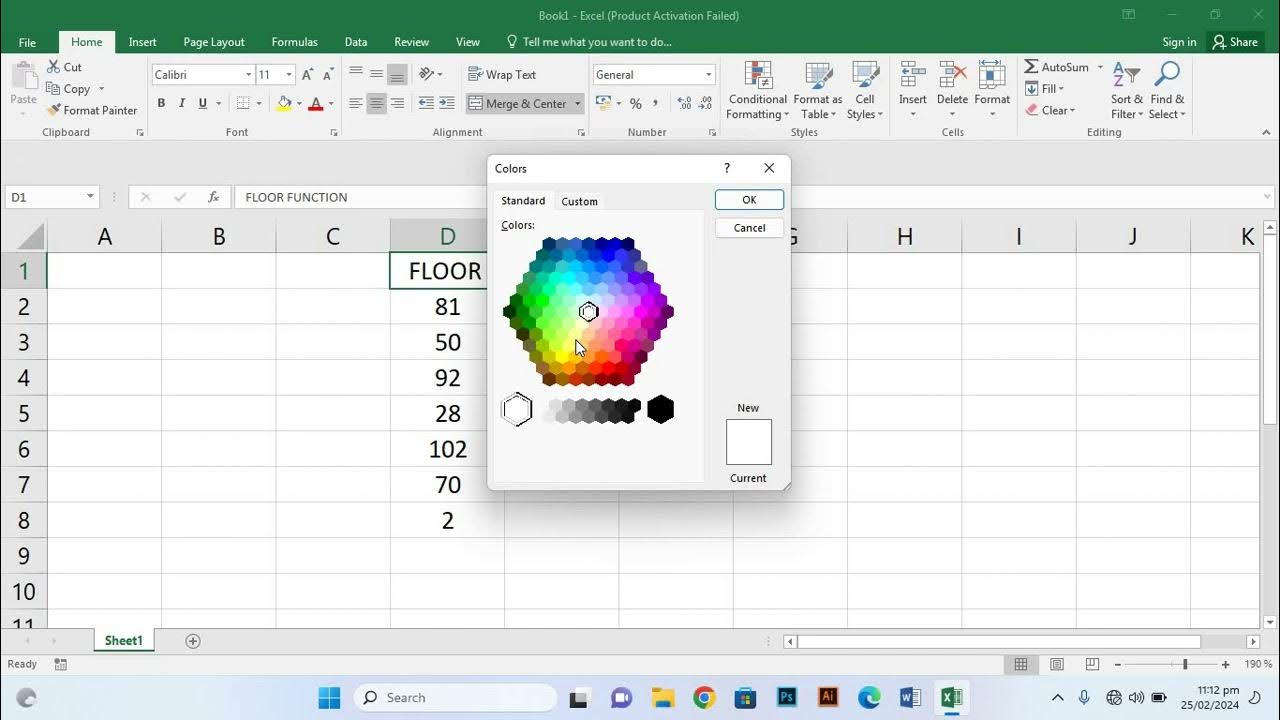 MS Excel 2016 Lecture 107 | Ms Excel floor formula in Excel | Ms Excel data entry - YouTube